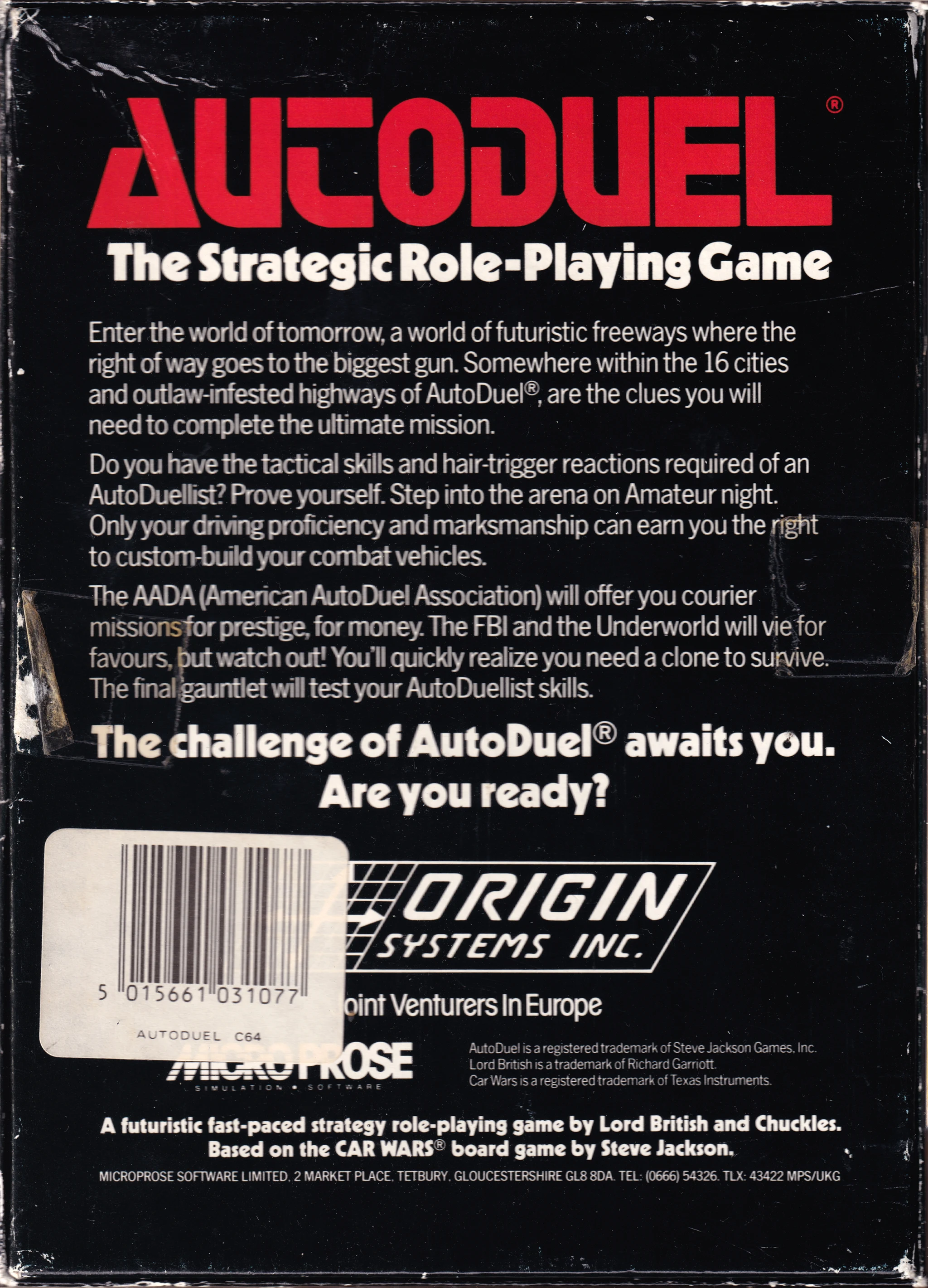 Big Box Collection: AutoDuel (1986, C64, UK)