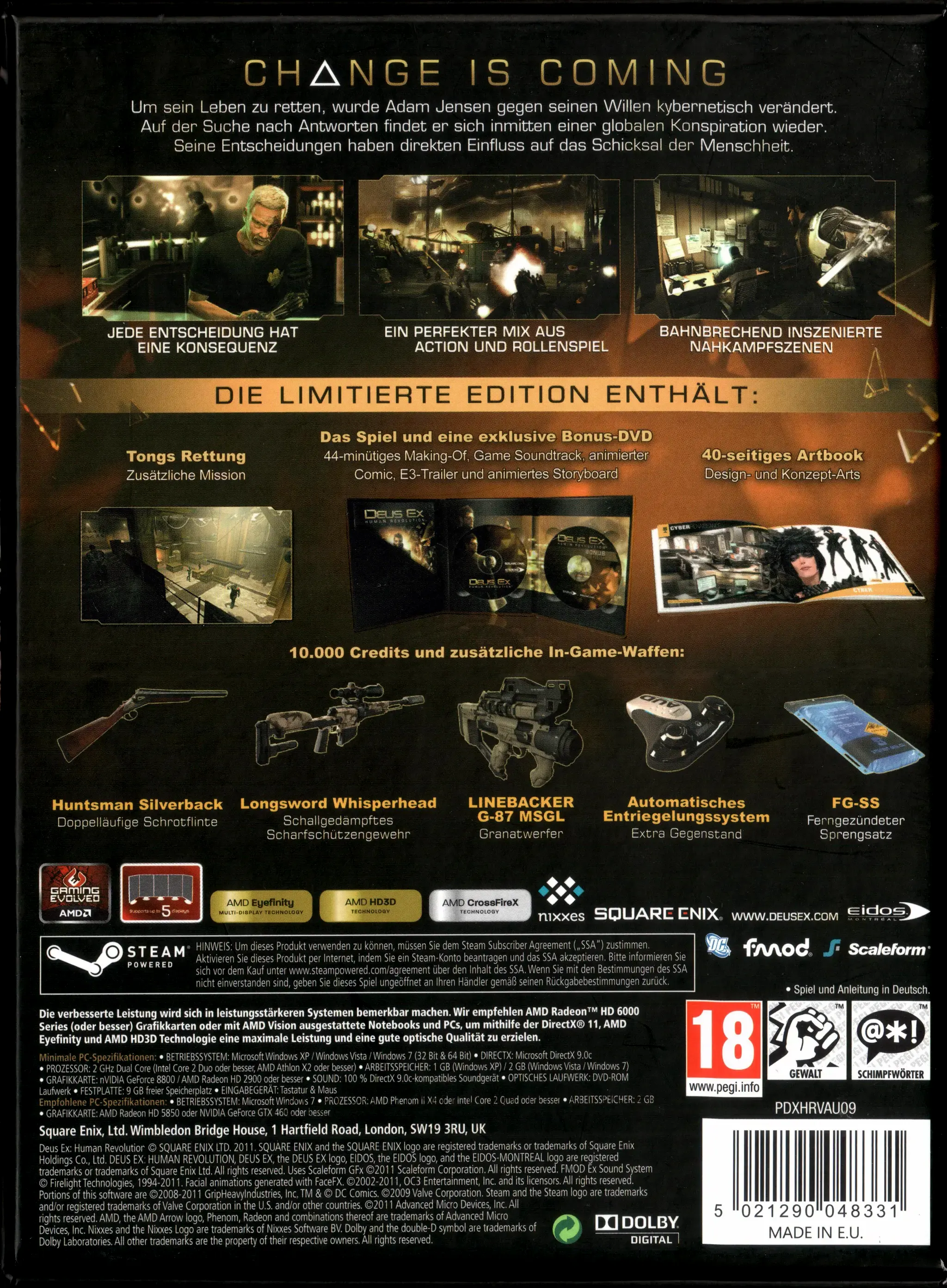 Big Box Collection: Deus Ex: Human Revolution (2011, PC, DE, Limited ...