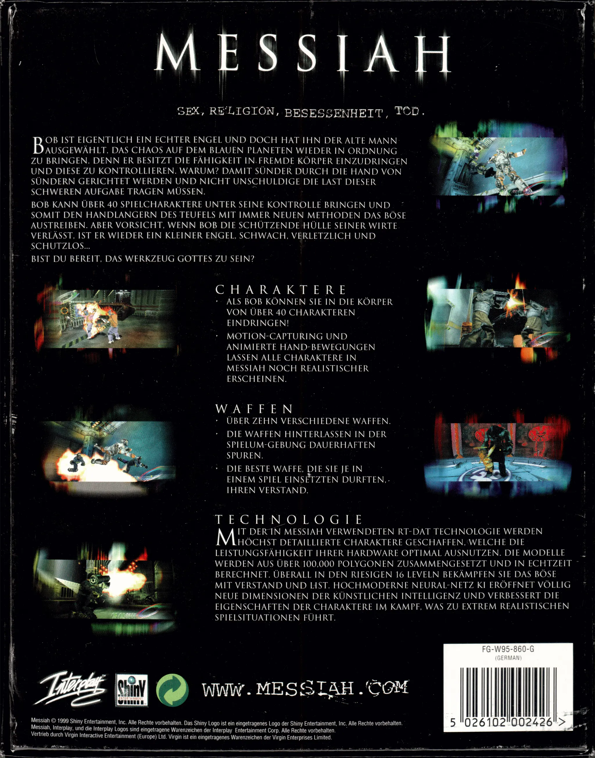 Big Box Collection: Messiah (2000, PC, DE)