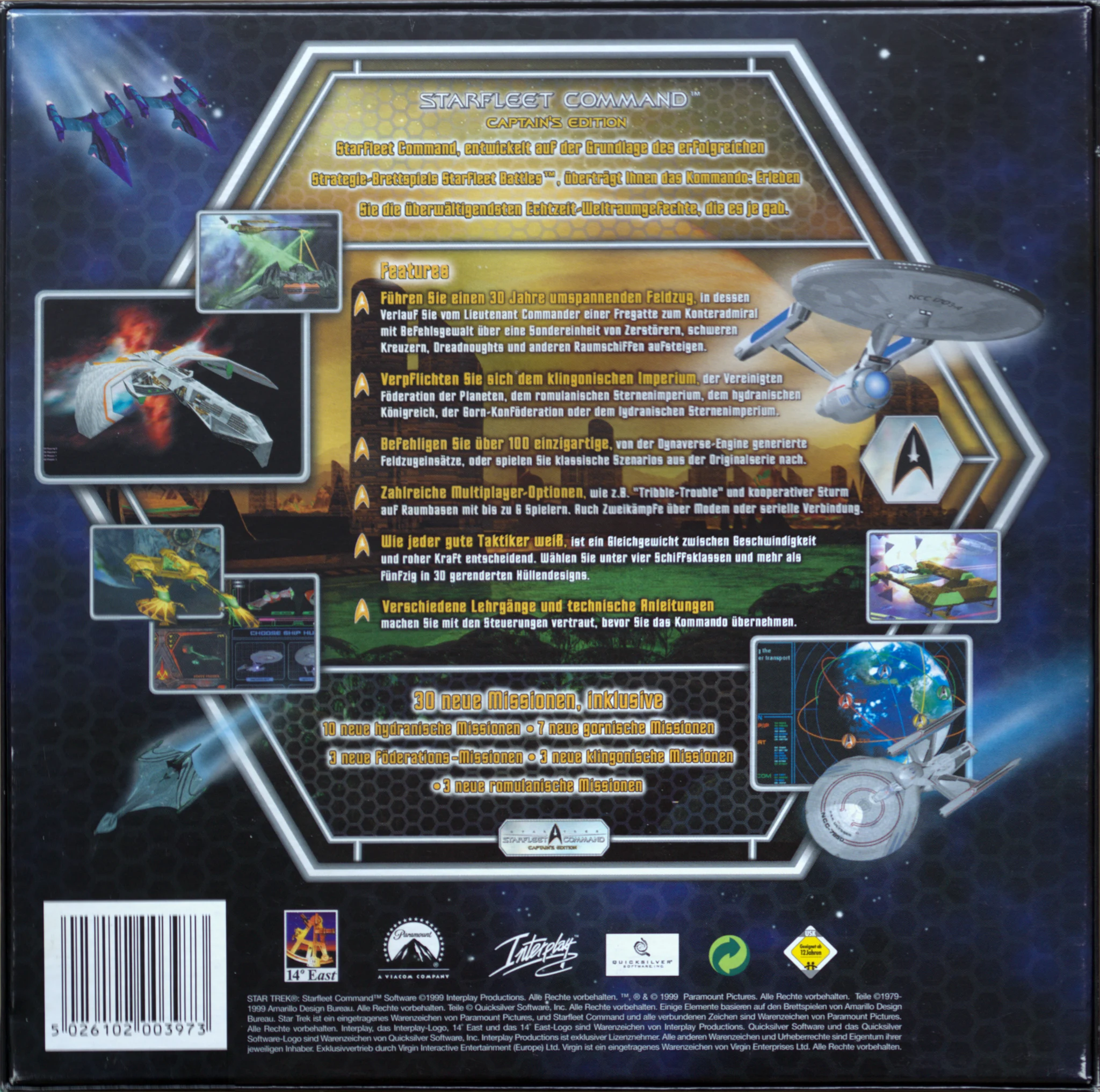Big Box Collection: Star Trek: Starfleet Command (2000, PC, DE, Captain ...