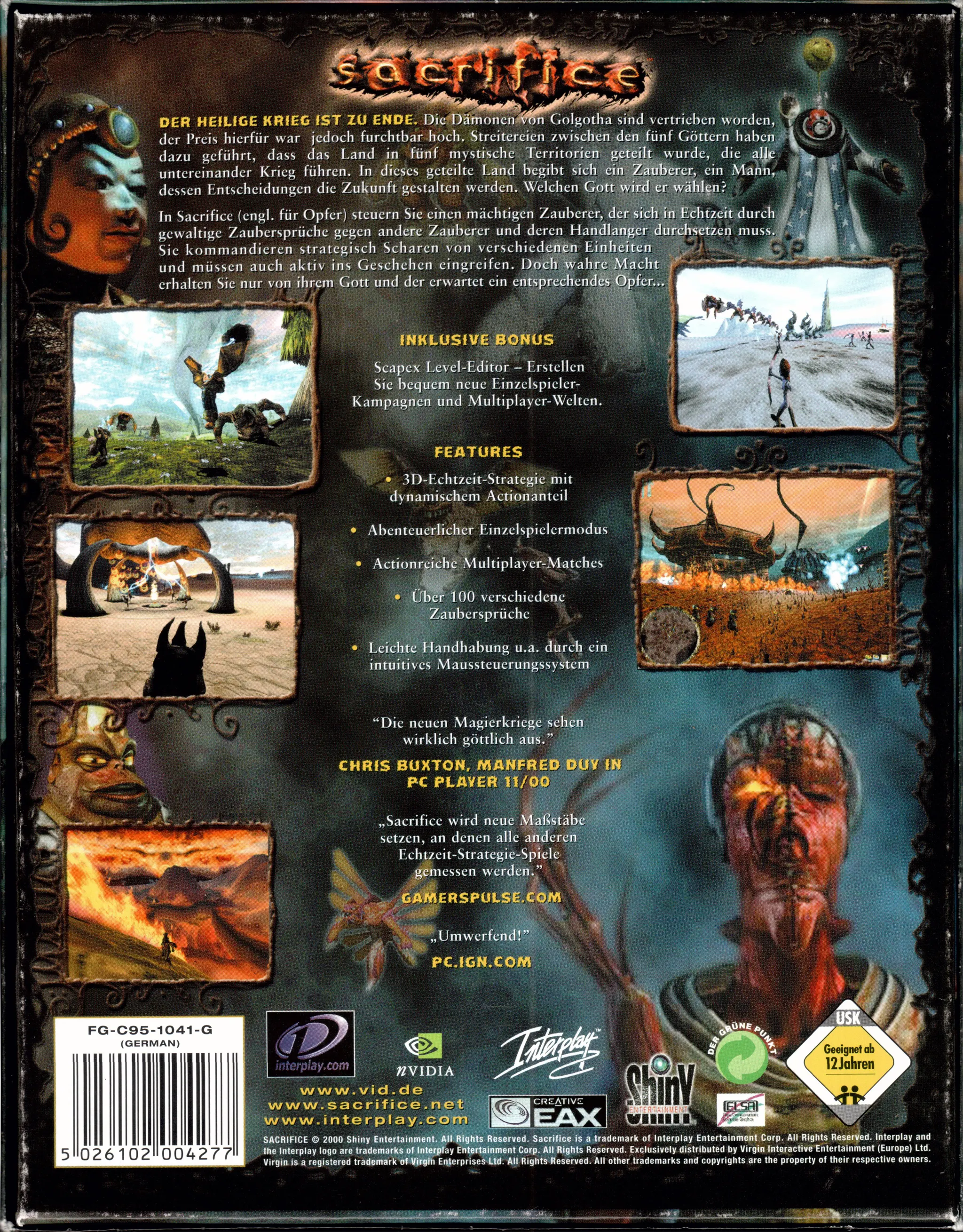 Big Box Collection: Sacrifice (2000, PC, DE)