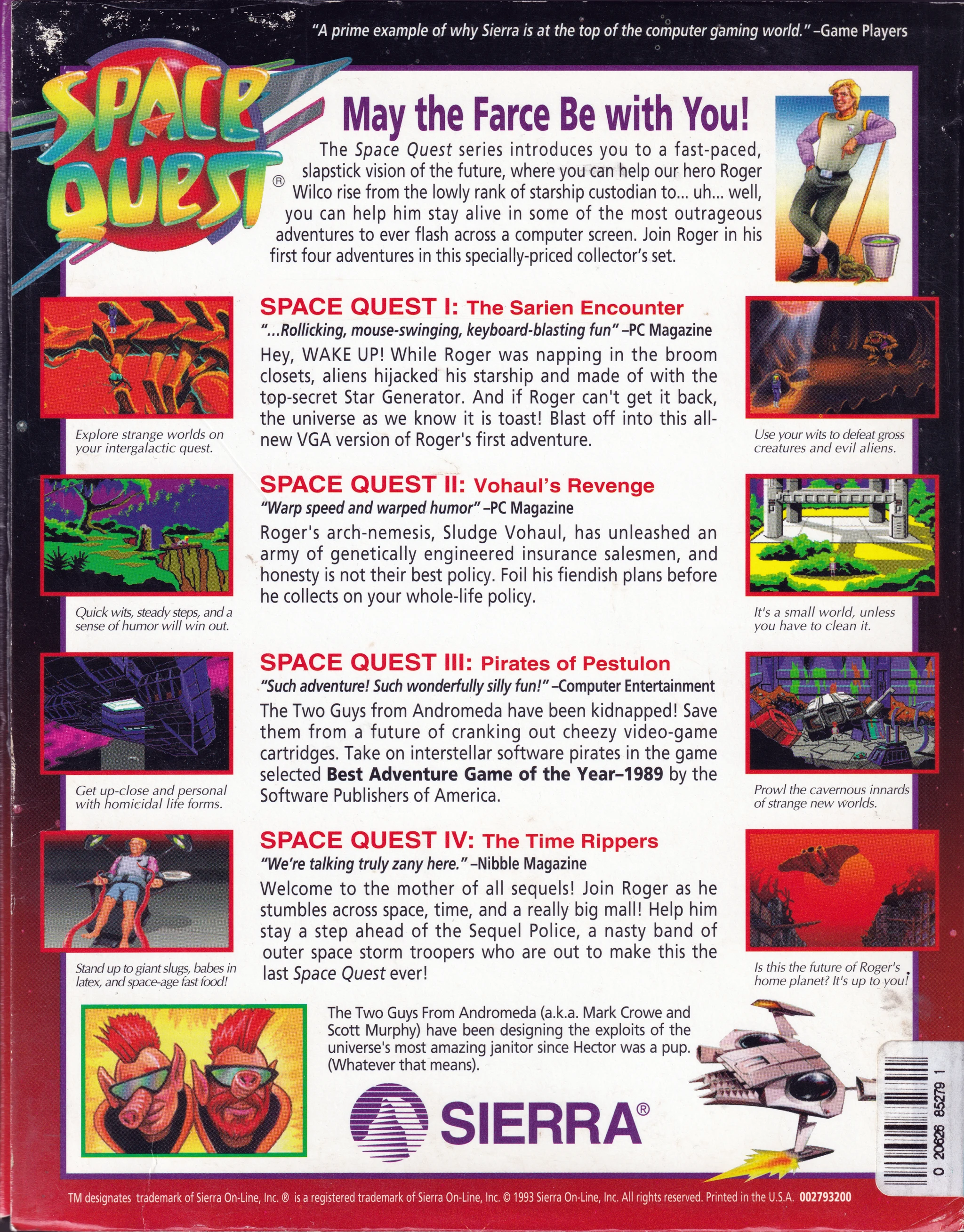 Big Box Collection: The Space Quest Saga: Roger Wilco (1993, PC, US)